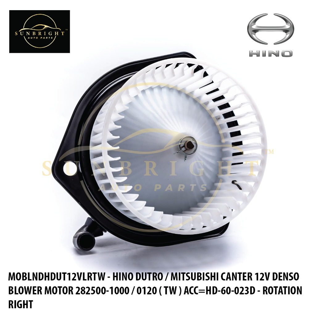 HINO DUTRO / HINO 700 P11C / MITSUBISHI CANTER 12V DENSO BLOWER MOTOR ...