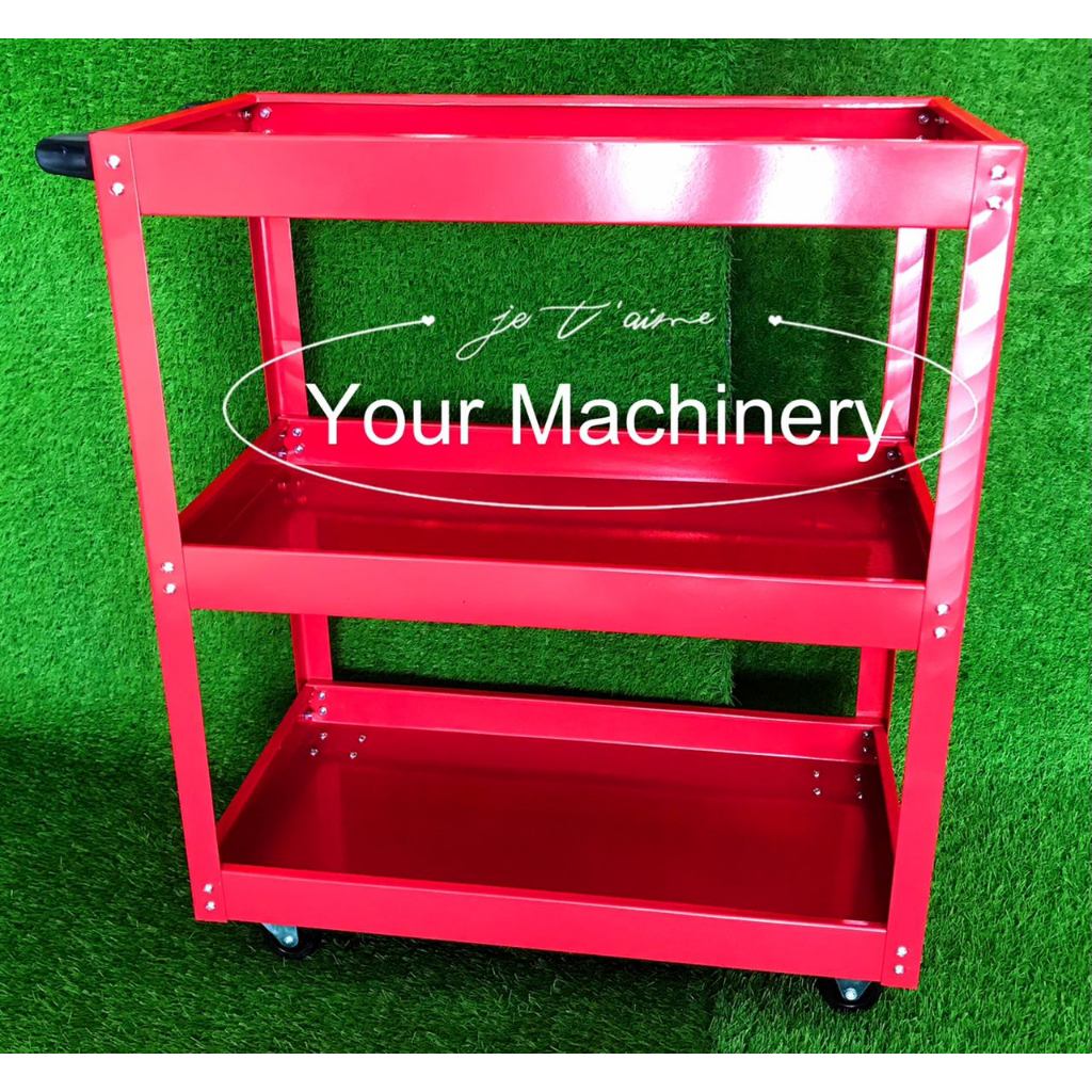 3 Layers Service Cart Metal Steel Tool Trolley | Shopee Malaysia