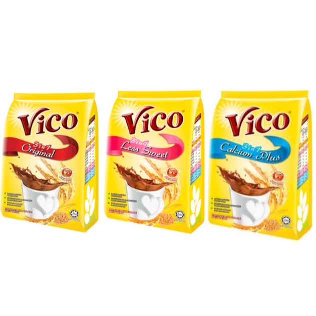 VICO Chocolate Drink 3 In 1 / Minuman Cokelat 3 Dalam 1 32gm ( Original ...