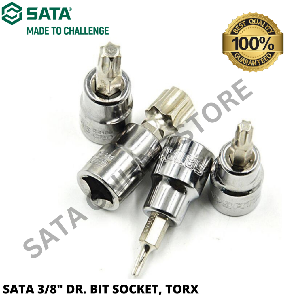 SATA 3/8" DR. BIT SOCKET, TORX / TORX BIT SOCKET / T10 T15 T20 T25 T27 T30 T40 T45 T50 T55 T60 ...