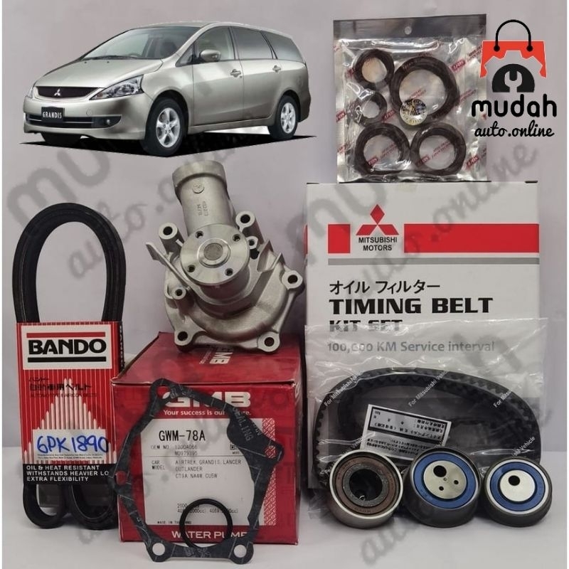 ️NA4W ️ Timing Kit Set+Fan Belt+Water Pump for Mitsubishi Grandis NA4W ...