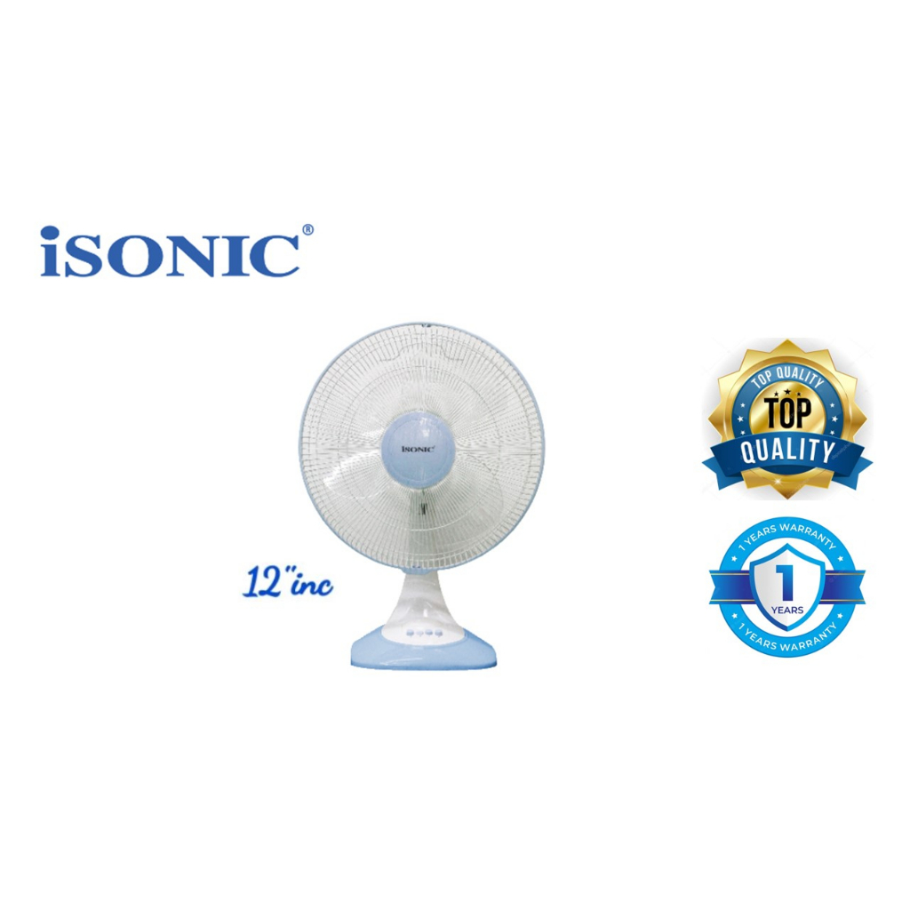 Isonic Table Fan Kipas Meja (12") CTF-SF12A [Light Blue] | Shopee Malaysia