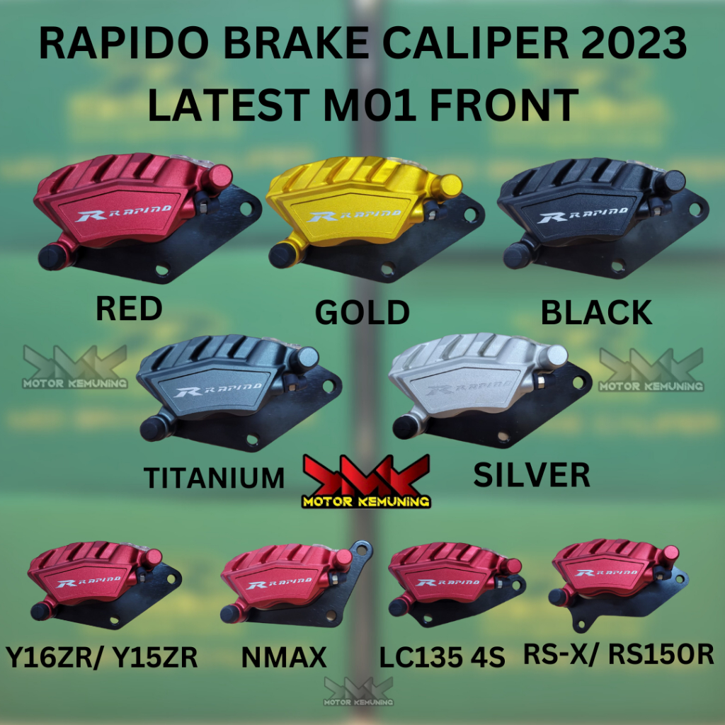 RAPIDO BRAKE CALIPER 2023 LATEST M01 135LC Y15 Y16 NVX NMAX RAIDER ...