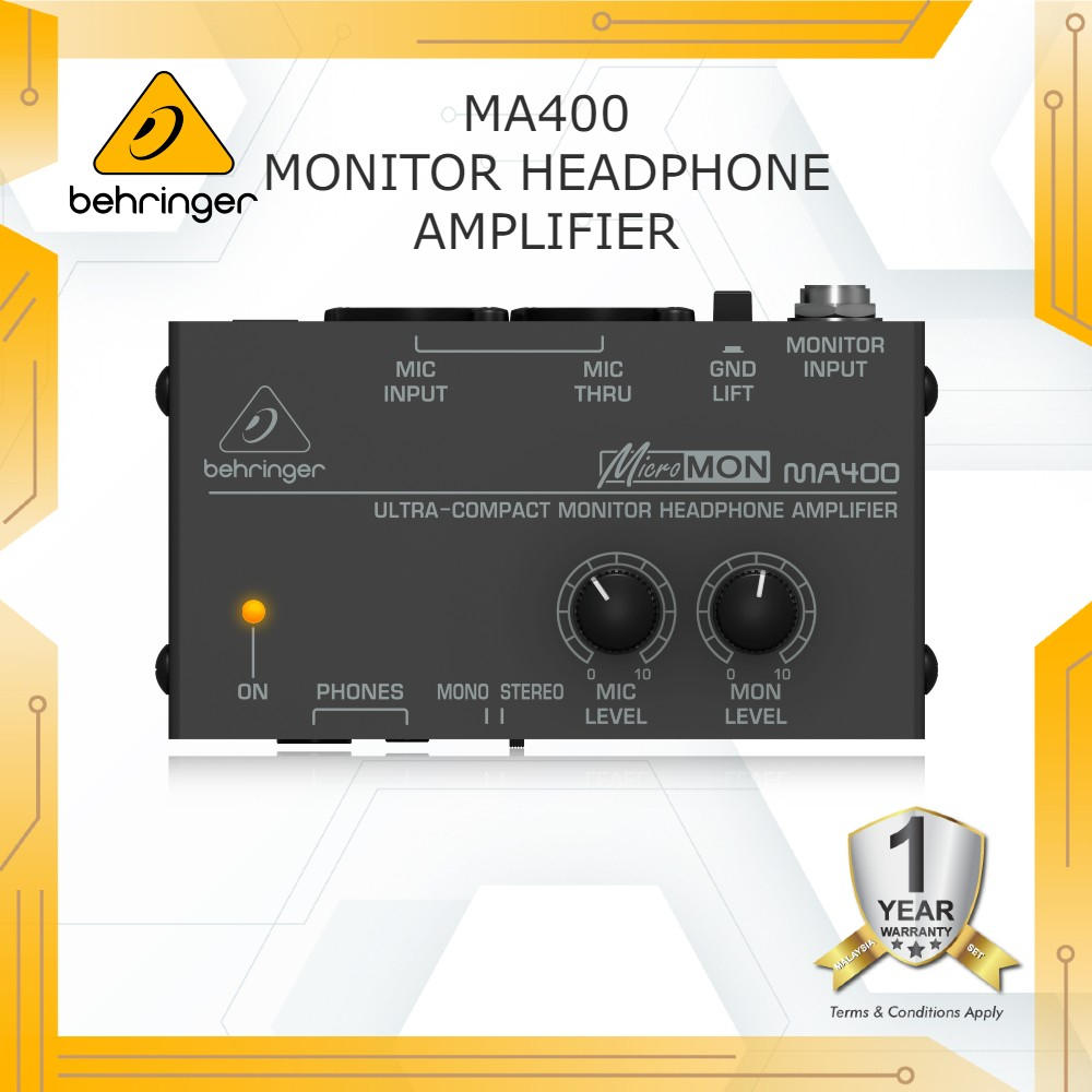 BEHRINGER MA400 Ultra-Compact Monitor Headphone Amplifier | Shopee Malaysia