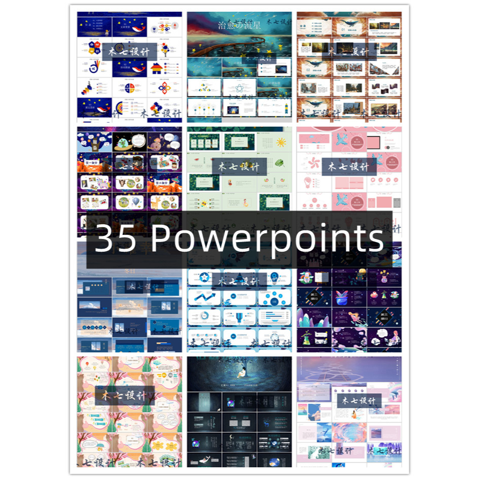 Powerpoint templates colourful ppt | Shopee Malaysia