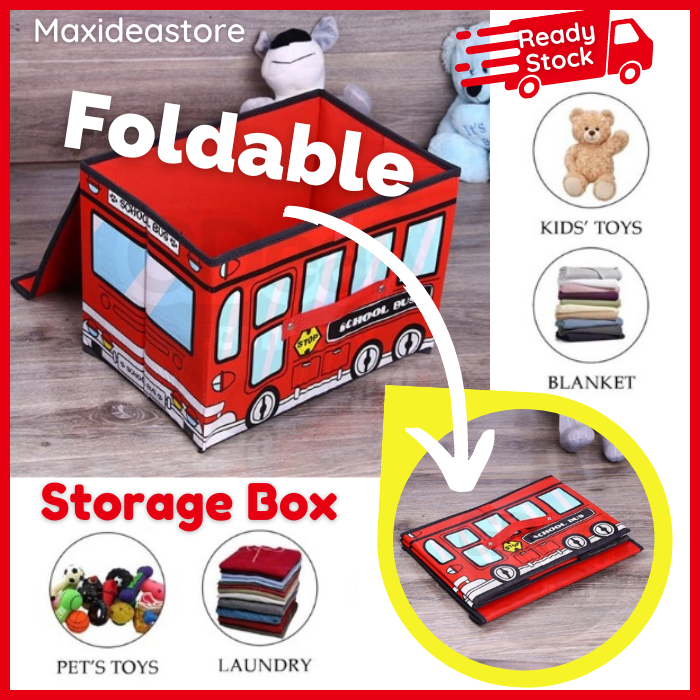 Kids Storage Box / Kids Foldable Storage Box In Mini School Bus Design ...
