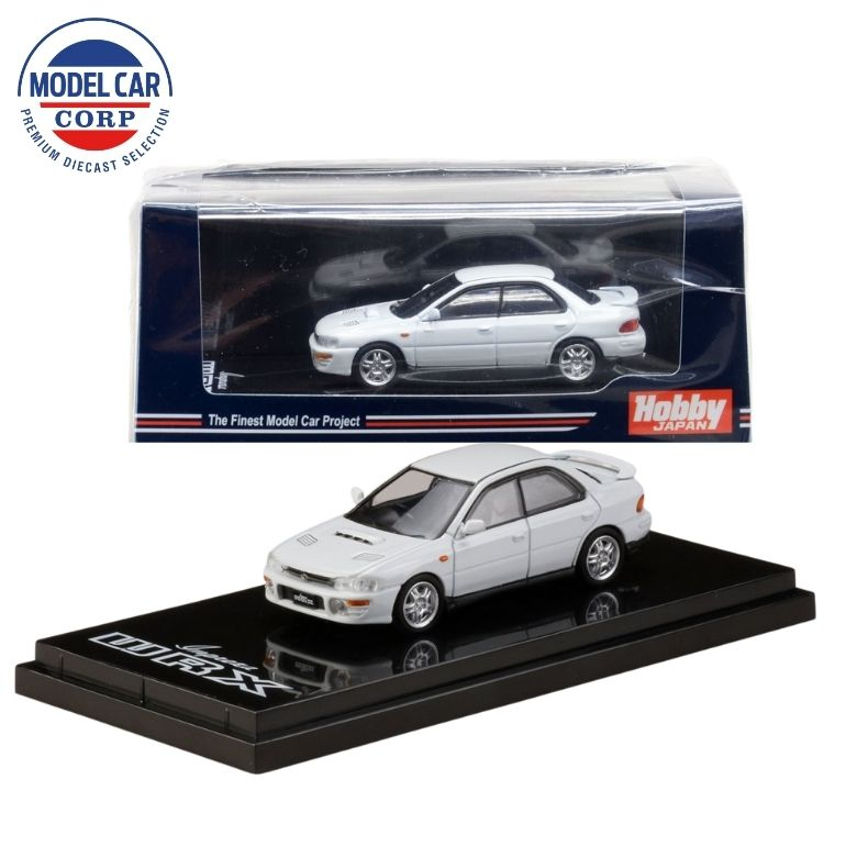 HobbyJapan SUBARU IMPREZA WRX (GC8) Fether White -HJ641013W Scale: 1/64 ...