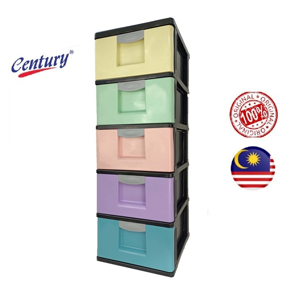 Century Drawer 5 TIER Clothes Organizer Cabinet Storage Laci Kabinet ...