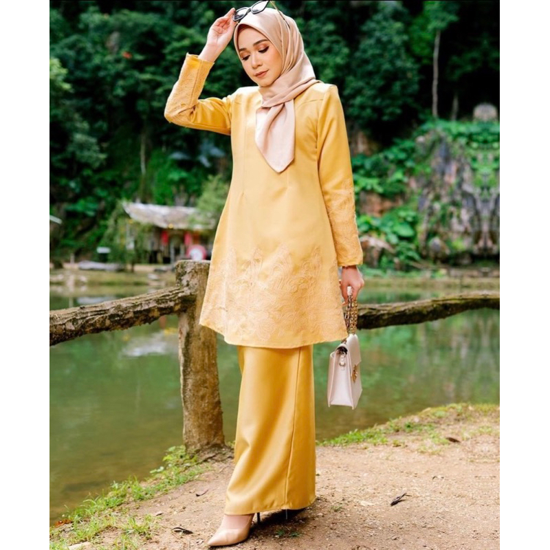 BAJU RAYA 🌼 KURUNG MODEN RAYA 🌼 MAWAR COTTON 🌼 KURUNG GOLD MUSTARD ...