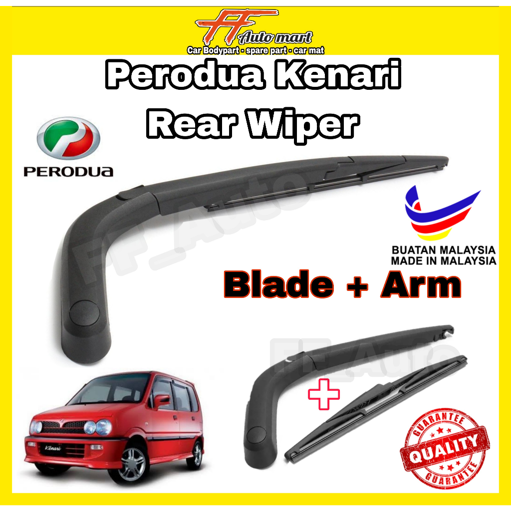 Perodua Kenari Rear Wiper With Wiper Arm - Blade + Arm - Wiper Belakang ...