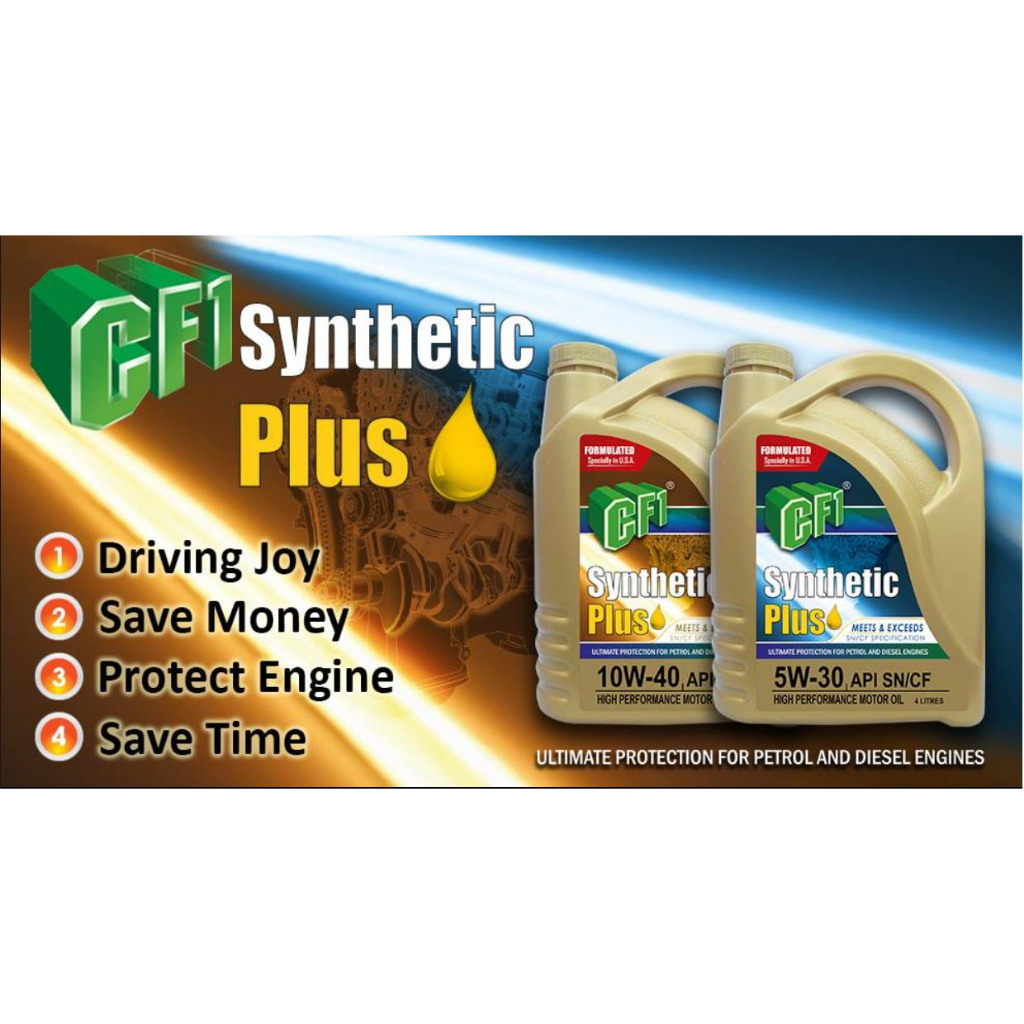 CF1 Synthetic Plus 5W-30 / 10W-40 (4L) | Shopee Malaysia