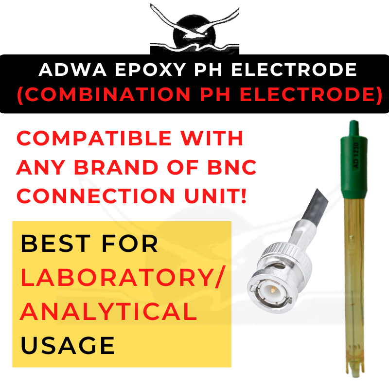 Adwa Double junction epoxy pH electrode with 1 m cable and BNC ...