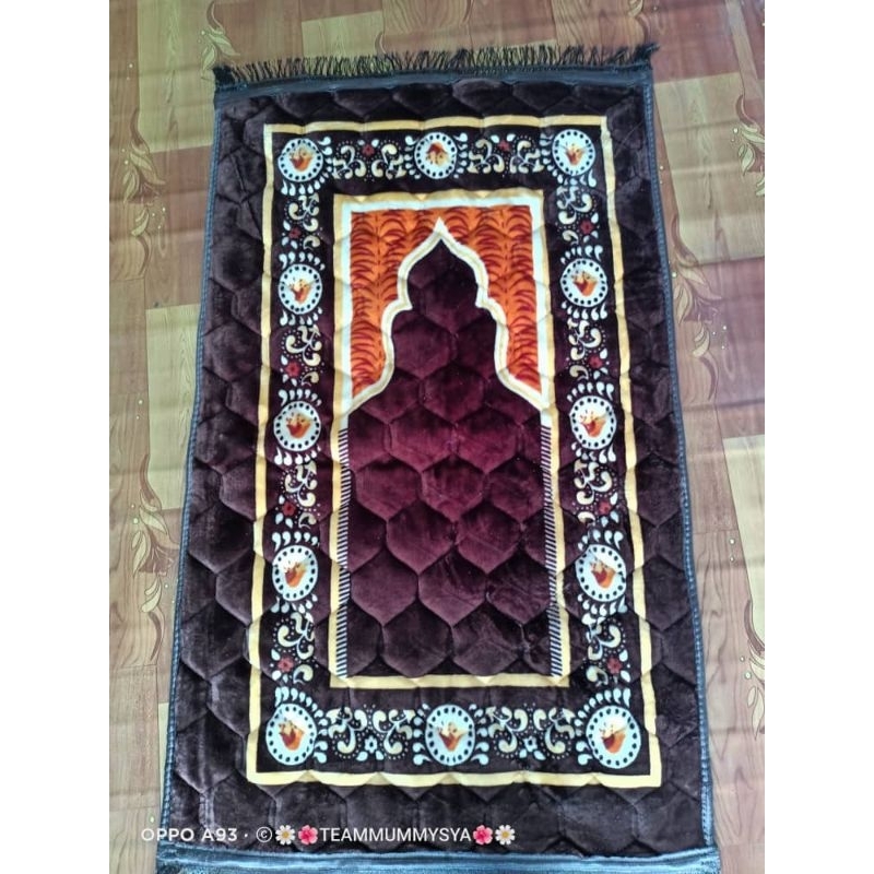 sejadah baldu BERCORAK tebal | Shopee Malaysia