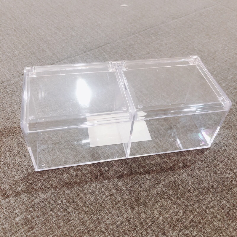Daiso Clear Case Storage Box With Divided and Lid Anti Dust | Shopee ...
