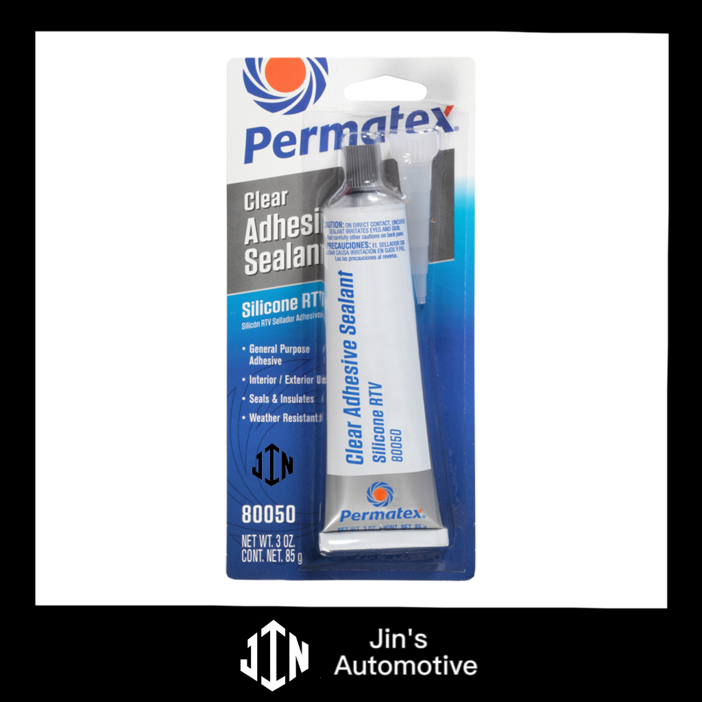 PERMATEX CLEAR RTV SILICONE ADHESIVE SEALANT, 3 OZ 100% ORIGINAL ...