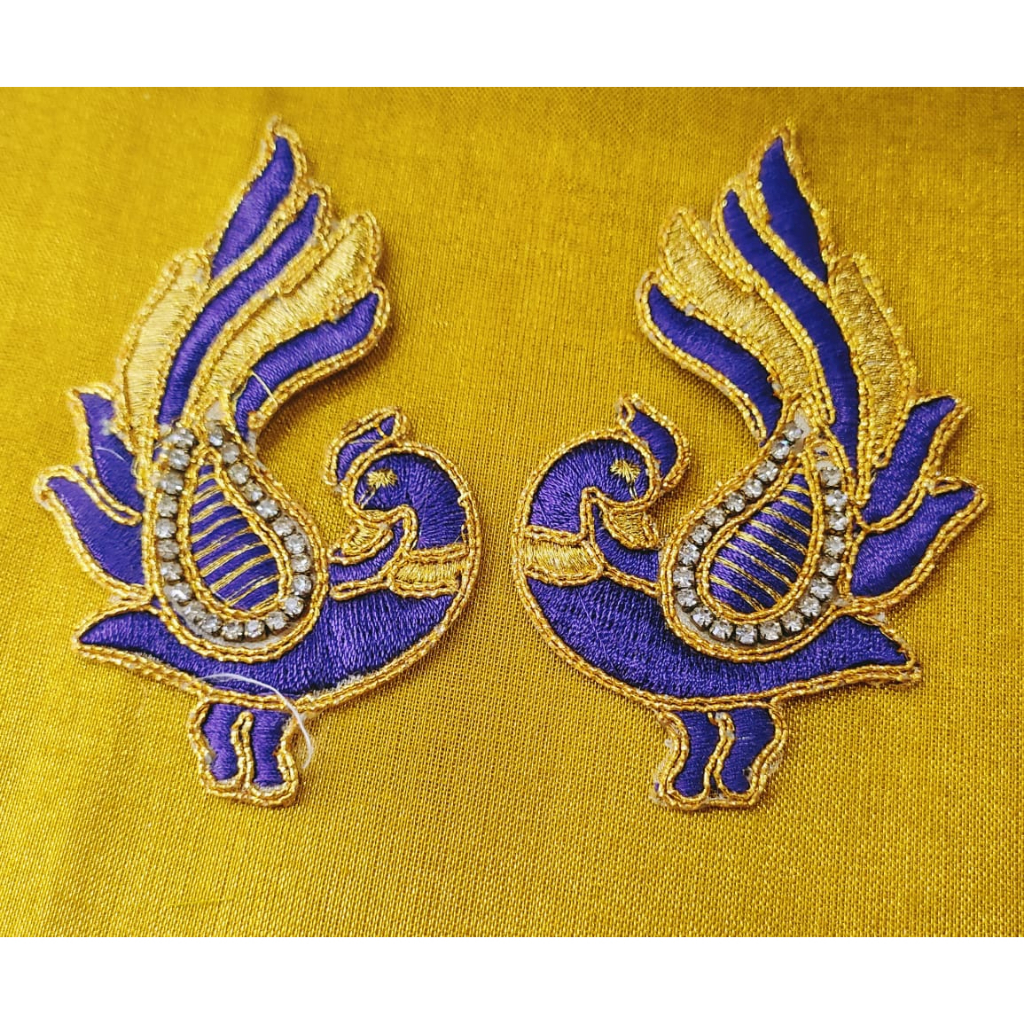 Aari Work patches & Embroidered Saree blouse patch (per set 2 pcs ...