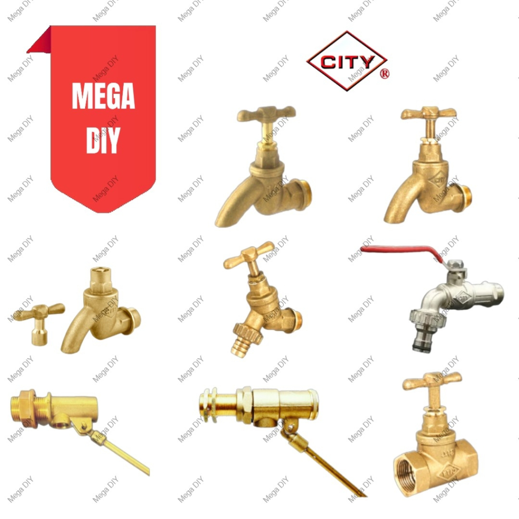 City Brand Brass Stop Cock Float Valve Bib Tap Garden Tap Loose Key ...