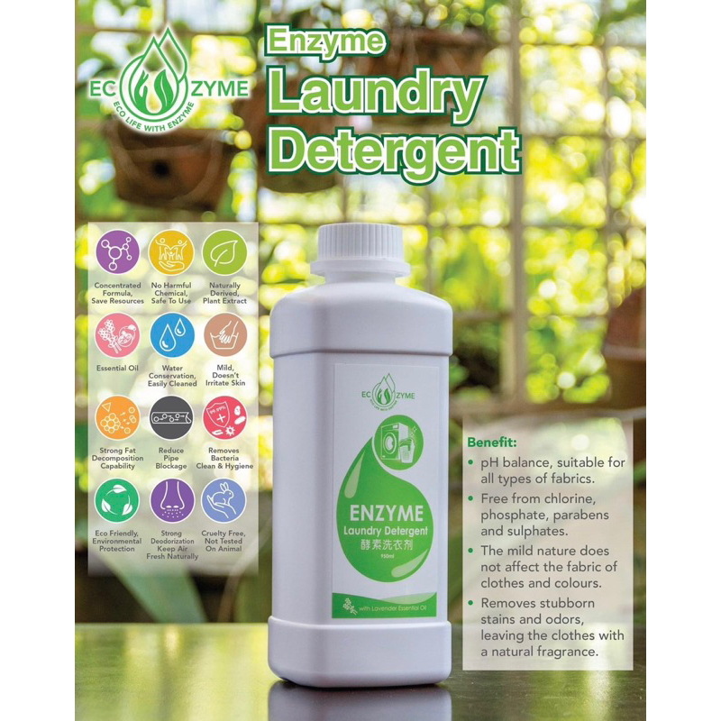 Ecozyme 酵素洗衣剂 Enzyme Laundry Detergent (950ML) | Shopee Malaysia