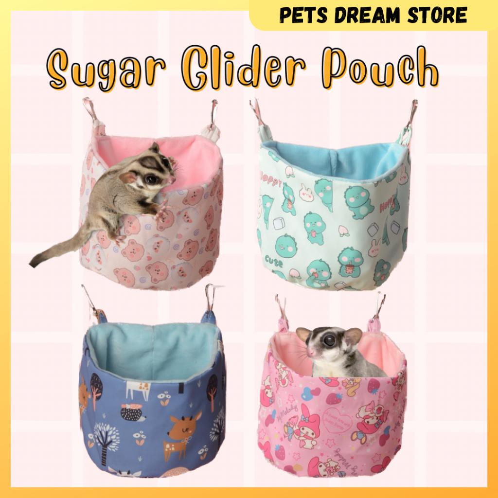 Sugar glider hanging bed sleeping pouch small animal side bed large ...