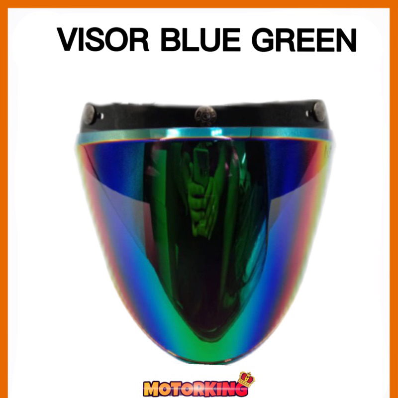 VISOR PELANGI BLUE GREEN BOB HEATH UV PROTECTION 3PIN MHR MS88 SGV NS88 ...