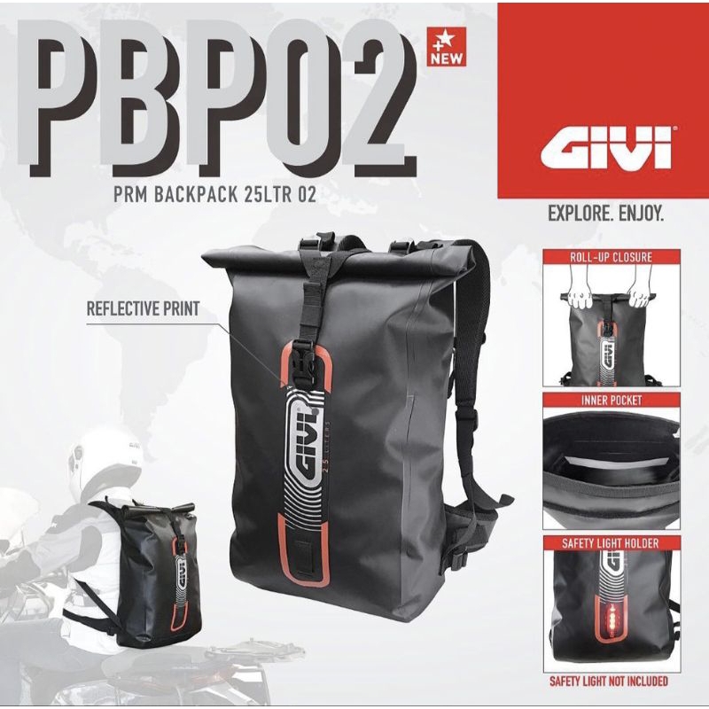 GIVI Bag 25 Liter 100% waterproof 100% Original PBP02 | Shopee Malaysia