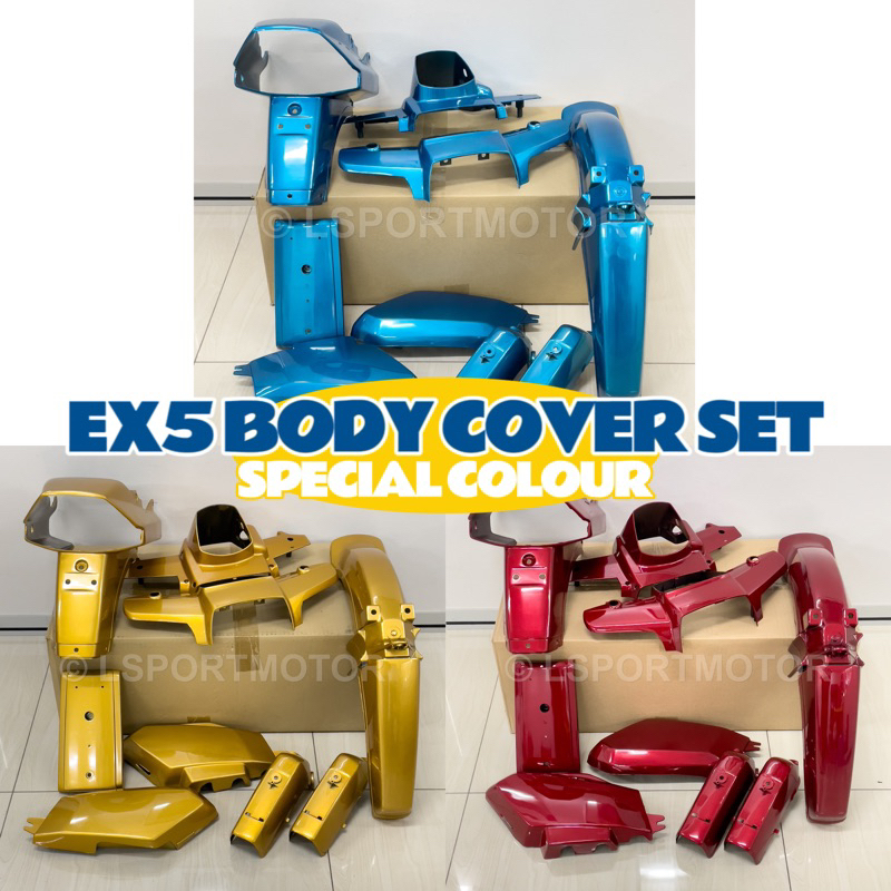 SPECIAL COLOUR !! 🔥 HONDA EX5 BODY COVER SET ( CM6-GREEN BLUE / GOLD / NEW RED ) EX5 HIGHPOWER ...
