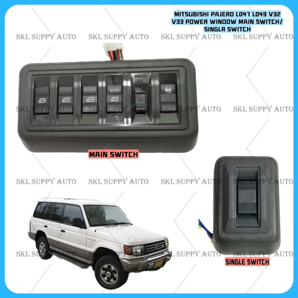Mitsubishi Pajero L047 L049 V32 V33 Power Window Main Switch SINGLE ...