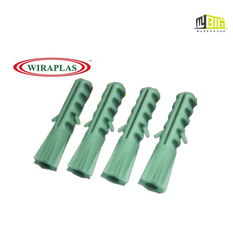 WIRAPLAS W09 PLASTIC WALL PLUG PALAM DINDING GREY 8MM X 400PCS | Shopee ...