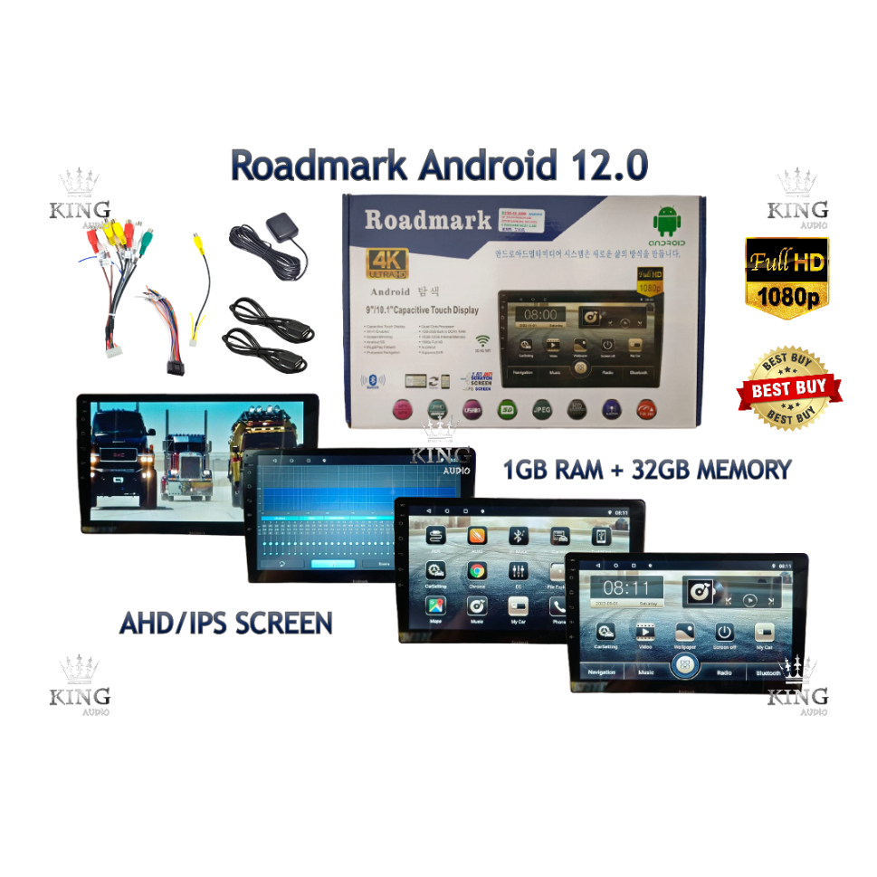 ROADMARK 9”/10” BIG Screen Android 12.0 Player AHD/2.5D/ IPS SCREEN 1GB ...