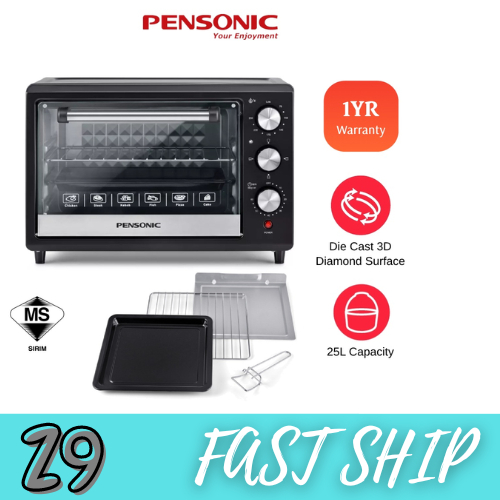 PENSONIC ELECTRIC OVEN KETUHAR KAREN 25L PEO-2511 (BAKAR KUIH, AYAM ...