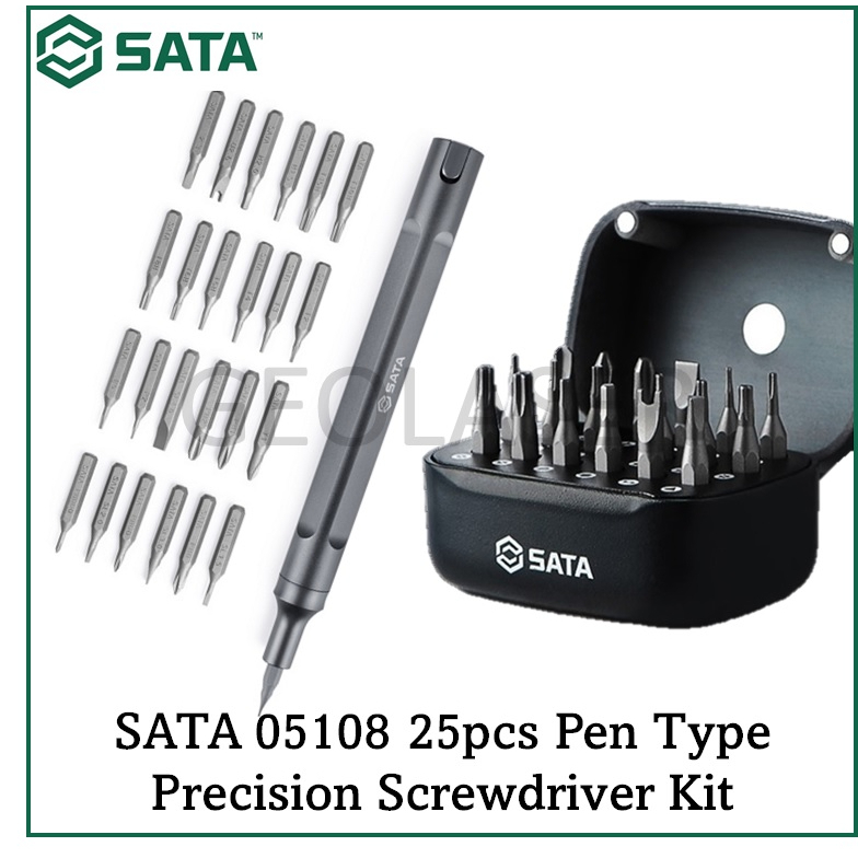 SATA 05108 25pcs Pen Type Precision Screwdriver Kit | Shopee Malaysia