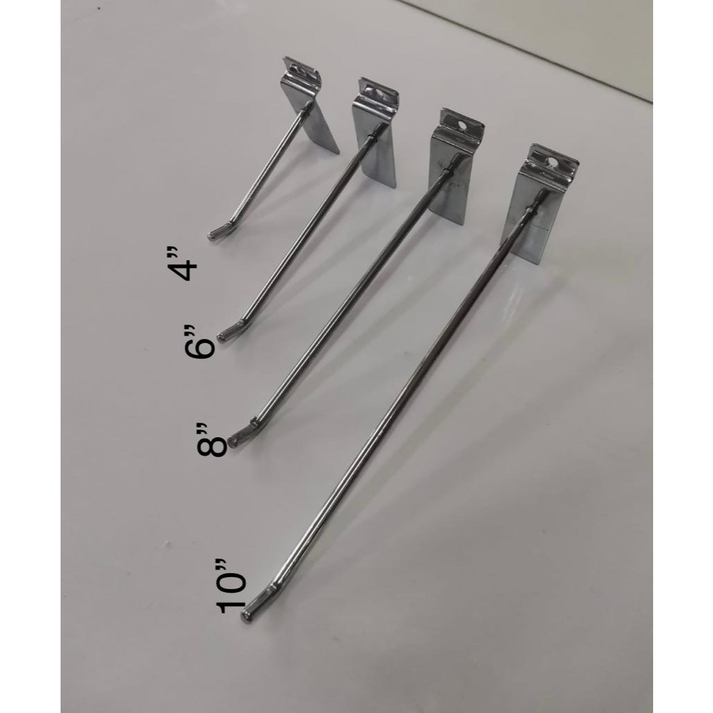 SLATWALL HOOK 4" (CHROME)/SLATWALL HOOK 6" (CHROME)/SLATWALL HOOK 8" (CHROME)/SLATWALL HOOK 10 ...