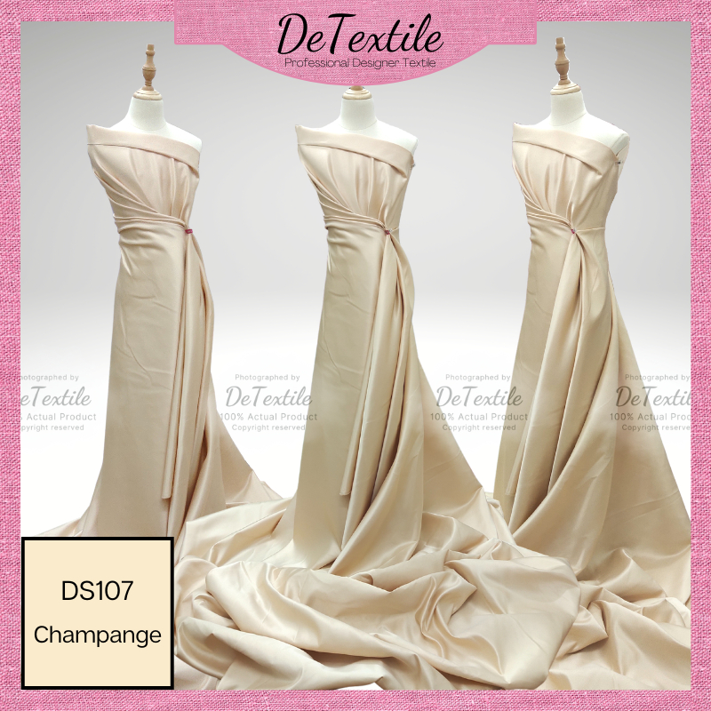 DeTextile Heavy Premium Duchess Satin Bridal Satin Fabric for Wedding ...