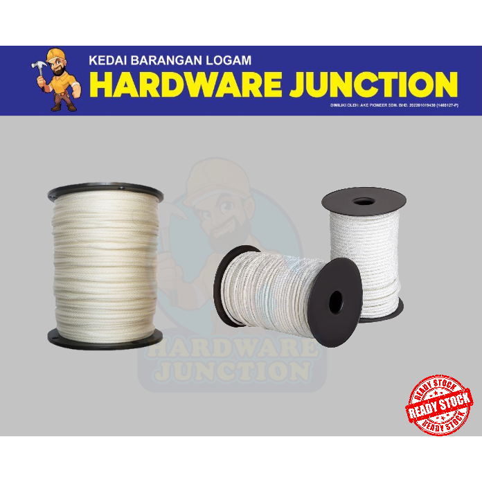 DIY WHITE BRAIDED ROPE NYLON FISH ROPE 4MM | 6MM | Shopee Malaysia