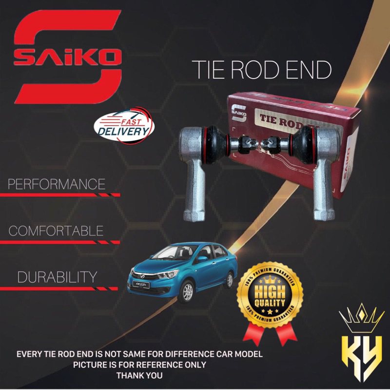 SAIKO TIE ROD END PERODUA BEZZA 1.3 (KSE-T921) | Shopee Malaysia