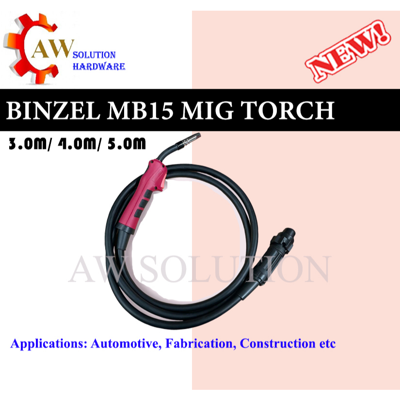 BINZEL MB15 MIG TORCH With 3Meter/ 4Meter/ 5Meter | Shopee Malaysia