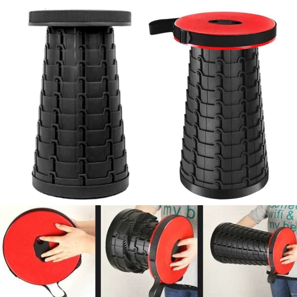 Collapsible Telescopic Stool Chair Retractable Foldable Outdoor 150KG ...