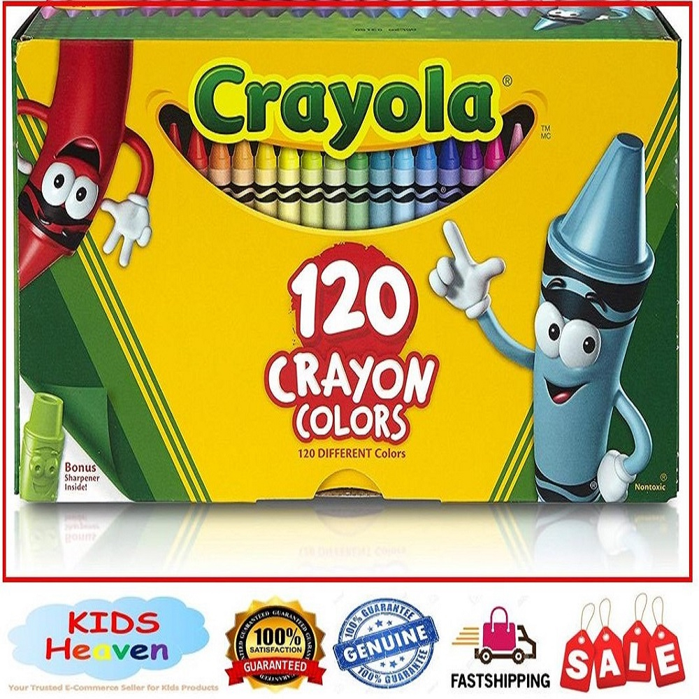Crayola Classic Crayons 120ct FREE Sharpener (100.0% Original) | Shopee ...