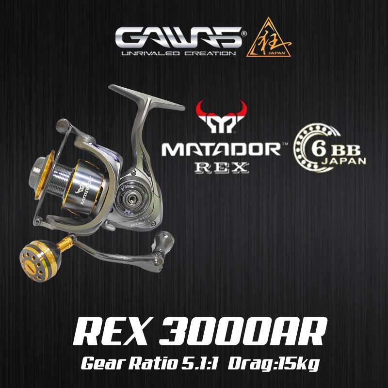 KFT Gawas Matador REX /MAXSpinning Reel ( 1000AR | 2000AR | 3000AR ...