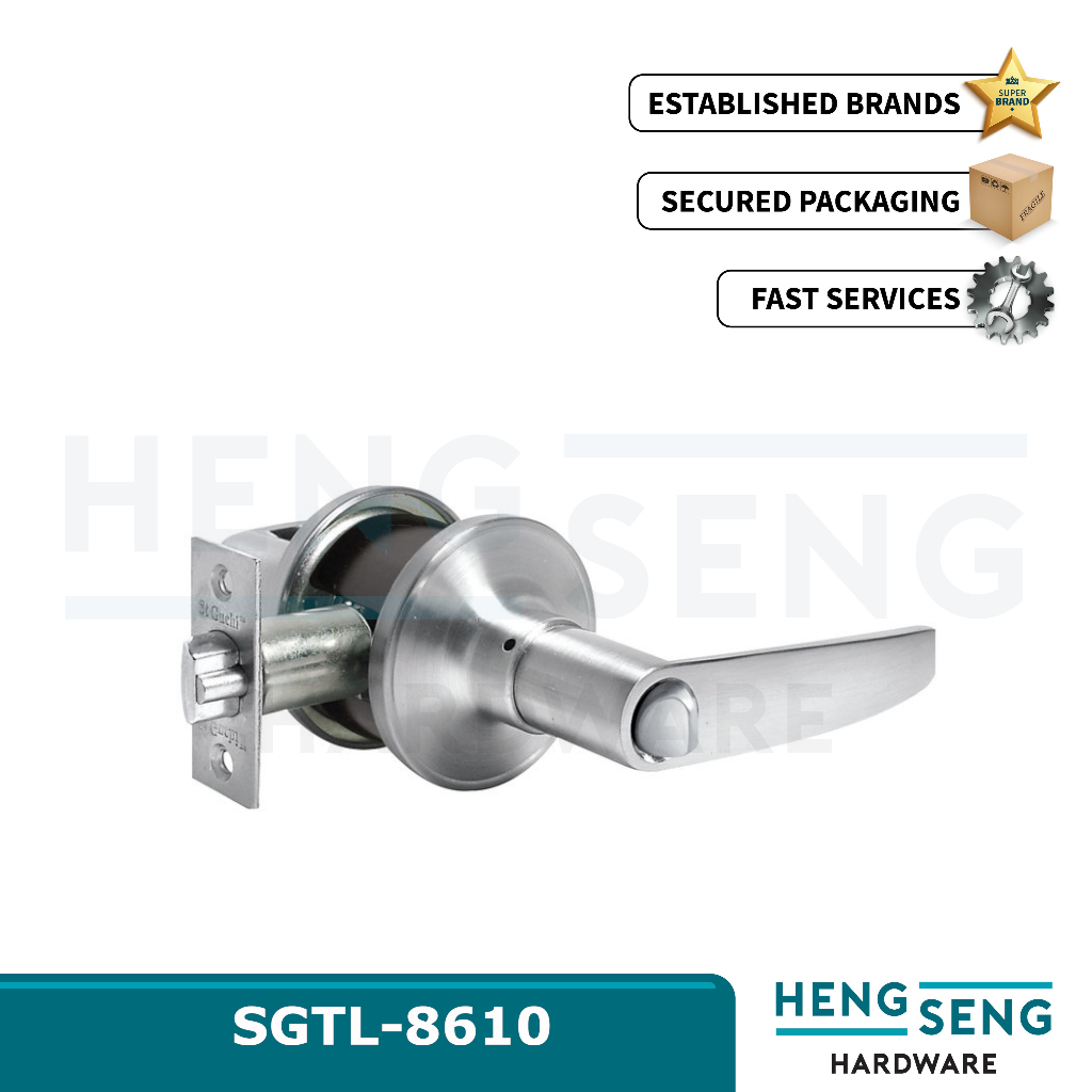 ST GUCHI SGTL-8610/60-70MM/SN/PRIVACY TUBULAR LEVERS LOCK | Shopee Malaysia