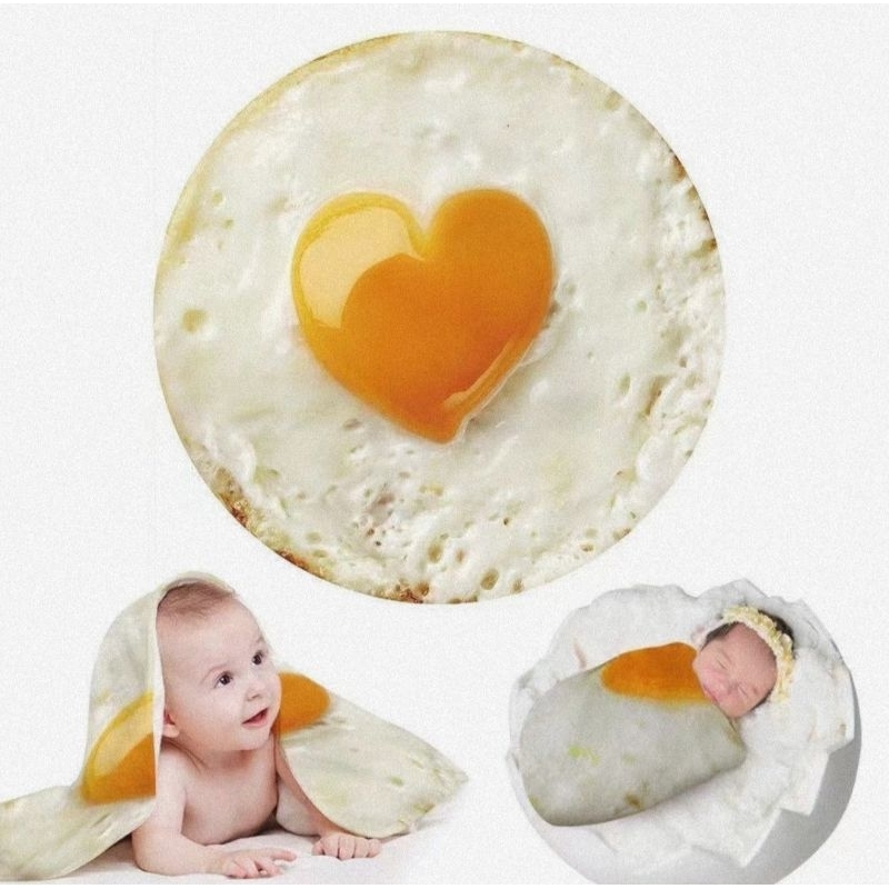 Selendang / Selimut Bayi Cute Anti Sejuk Bergambar Roti Canai & Kobis ...