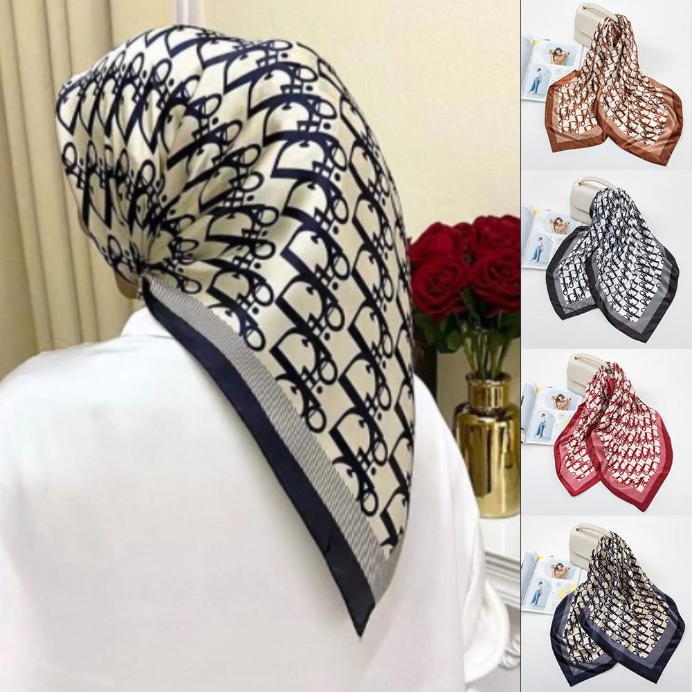 Tudung satin silk corak scarf muslimah bawal satin bidang 43 hijab ...