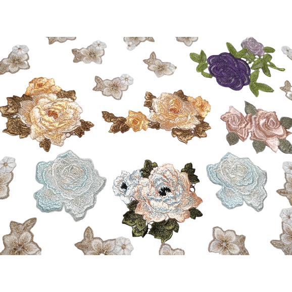 Embroidery Lace Border Lace Flower Patches Baju Kurung Jahit Fabric ...