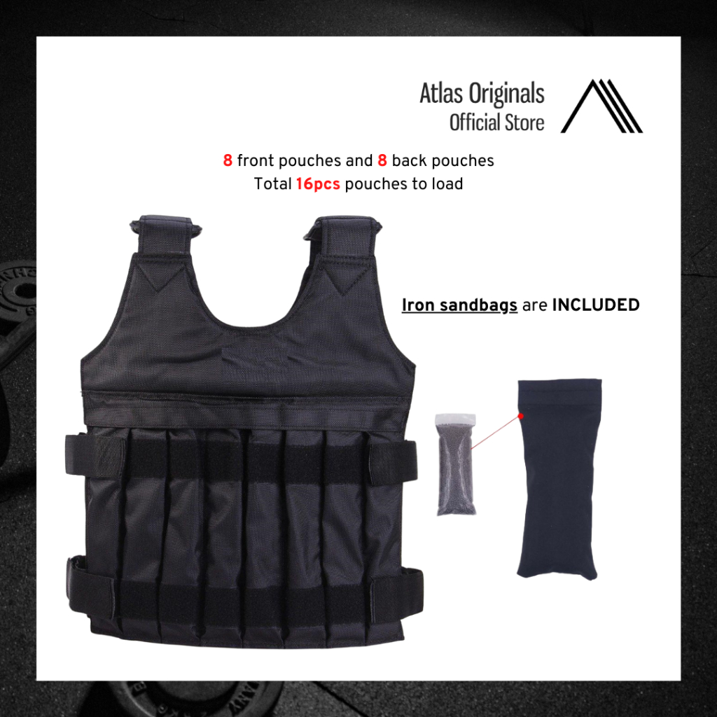 Atlas Originals Weighted Vest (10/15/20kg) | Shopee Malaysia