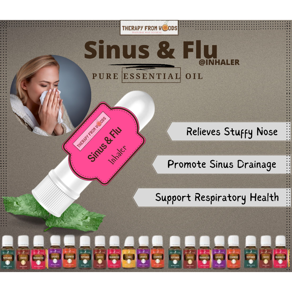 Sinus and Flu essential oil Inhaler / Inhaler Essential Oil Nasal Flu ...