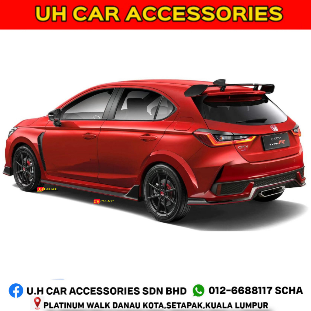 HONDA CITY GN2 HATCHBACK SEDAN TYPE R SIDE SKIRT DIFFUSER LIP GLOSSY ...