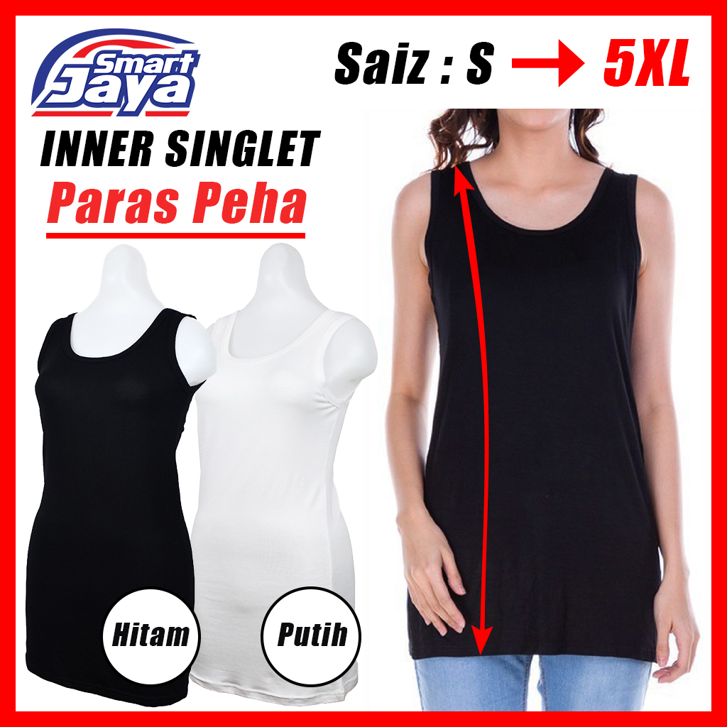 Singlet Wanita Inner Kain Lembut/Inner Blouses/Singlet Labuh Paras Peha ...