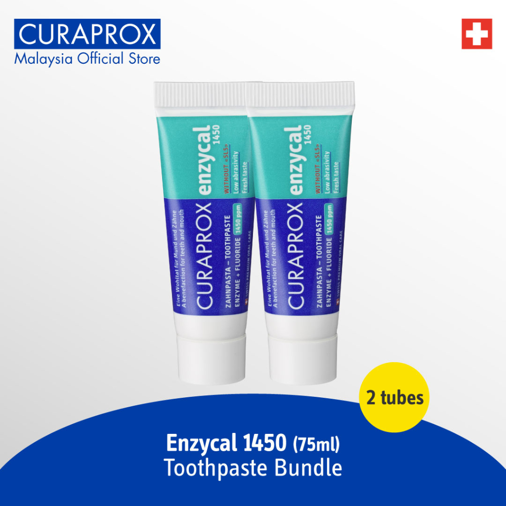 CURAPROX Enzycal 1450 Toothpaste Bundle (75ml) | Shopee Malaysia