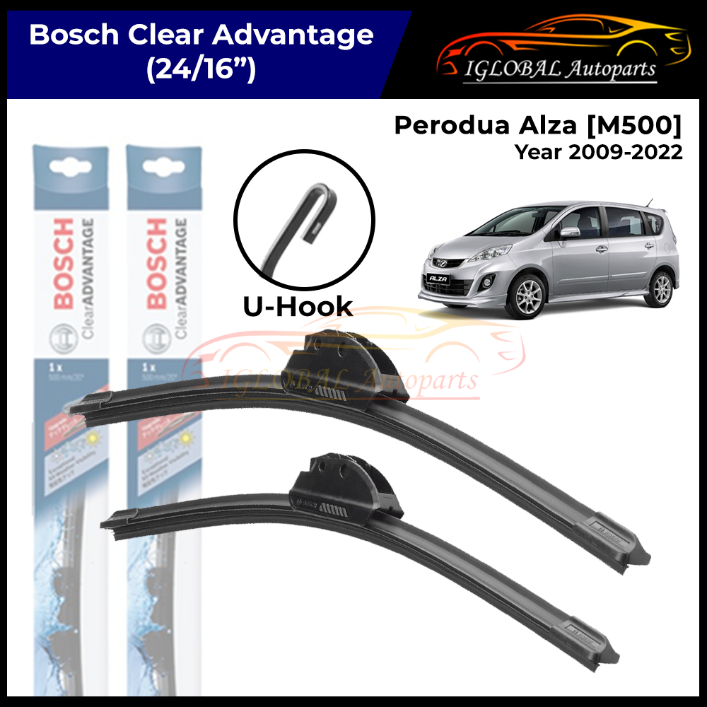 Perodua Alza 1st Gen [M500] Year 2009-2022 Windshield Wiper Bosch Clear ...
