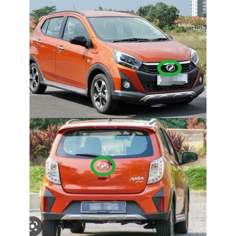 Perodua Axia Style Front And Rear Emblem (Logo) (Siap Double Tape ...
